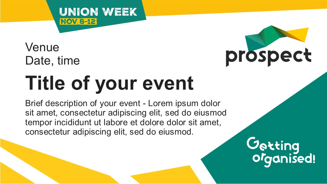 Union Week resources | Prospect