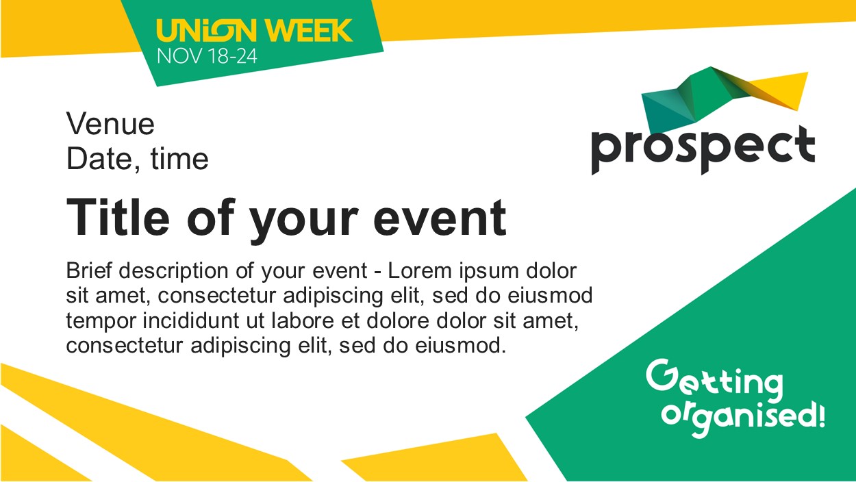 Union Week resources | Prospect